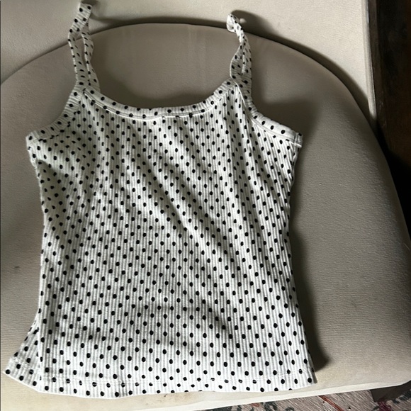 Rebel Sugar | Tops | Rebel Sugar Black And White Polka Dot Tank Top ...